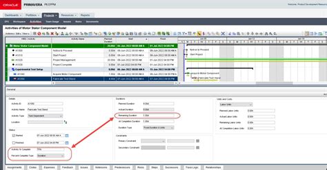 Primavera P6 EPPM Duration Percent Complete Explained