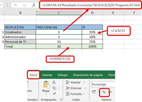 tabulación de datos de una encuesta en excel