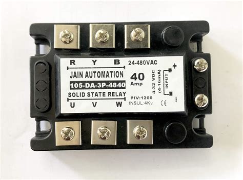 Solid State Relay Ssr Dc To Ac 16 Amp Single Phase Input 4 32 Vdc And