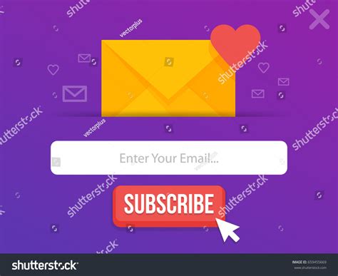 Modern Popup Subscribe Form Your Website Stock Vector Royalty Free