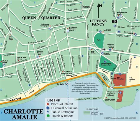 Map Of Charlotte Amalie St Thomas Usvi Berry Celinda