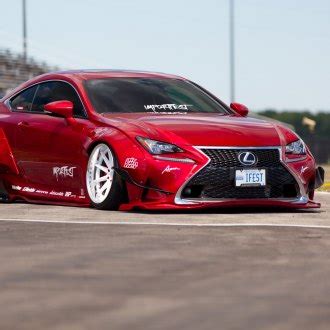 Stanced Lexus RC F On Gloss Silver Vossen VFS6 CARiD Gallery
