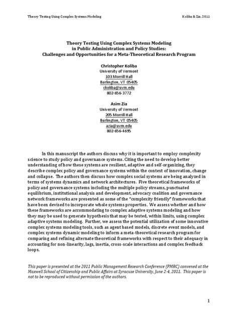 testing using complex systems modeling download free pdf