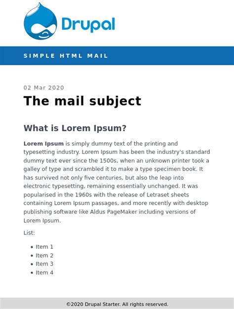 Simple Html Mail