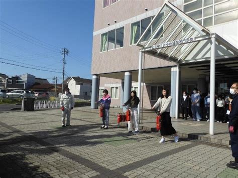 防災訓練 公立春日井小牧看護専門学校