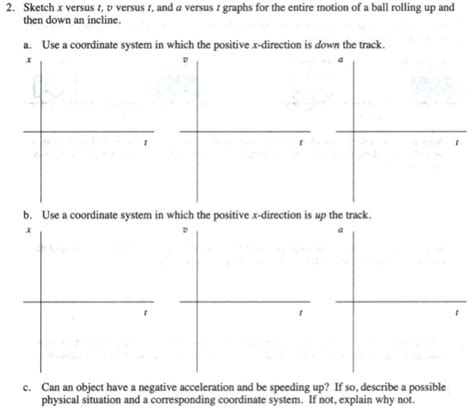 Solved Sketch X Versus T V Versus T And A Versus T Graphs Chegg