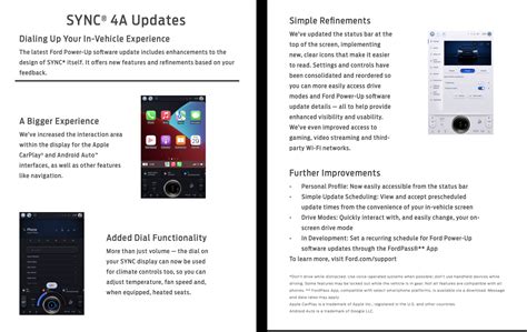 Sync A Update Overview From Ford Larger Apple CarPlay Android Auto Interface Added Dial