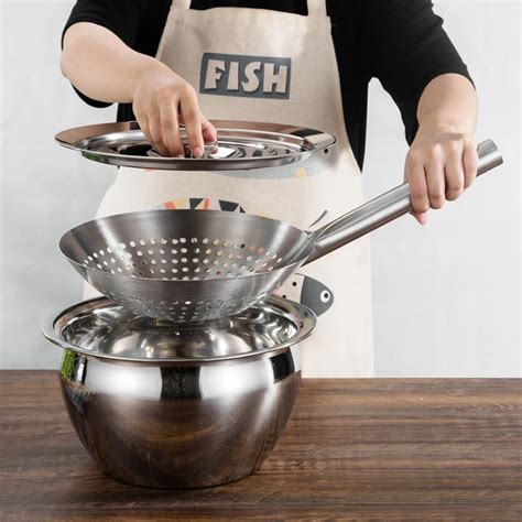 스테인레스 스틸 오일 여과기 냄비 주전자 용기 필터 여과 잔류물 가정용 오일 저장 탱크 주방 도구냄비 Aliexpress