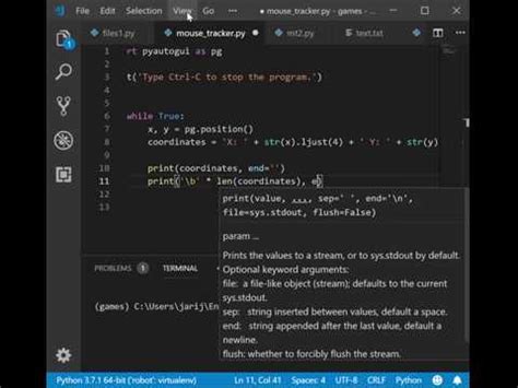 Python Programming A Mouse Coordinates Tracker YouTube