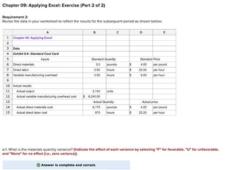 Solved Chapter 09 Applying Excel Exercise Part 2 Of 2 Chegg Com