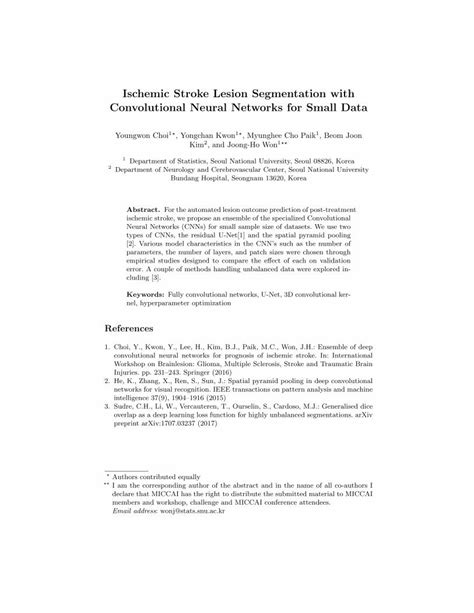 pdf ischemic stroke lesion segmentation with convolutional neural