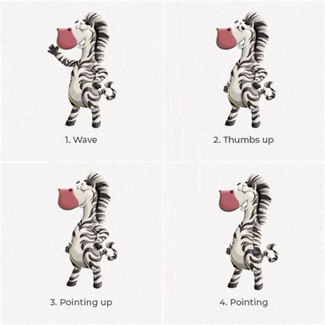 Cartoon Zebra Animated S Collection Graphicmama