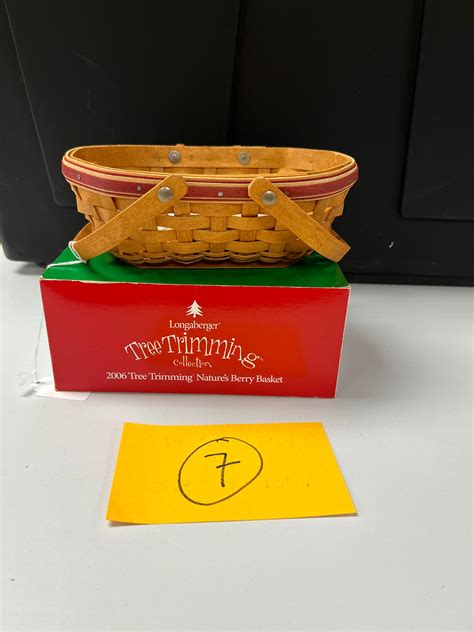 Longaberger Tree Trimmings Natures Berry Basket With Tie On Bonkers 4