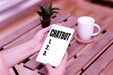 text sign showing chatbot business concept a kind of computer program
