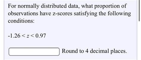 solved for normally distributed data what proportion of