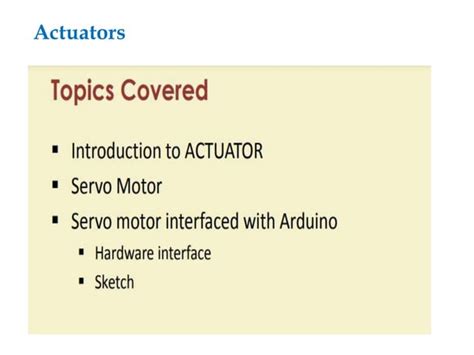Integration Of Sensors And Actuators With Arduinopptx
