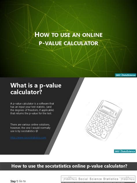 Online P Value Calculator Download Free Pdf Standard Score P Value