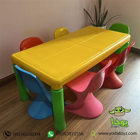 قیمت و خرید میز بچه گانه مستطیل 6 نفره 120 60 Cm یوداتویز