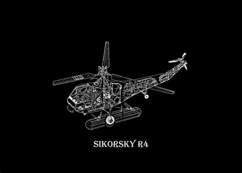 Sikorsky R4 Poster By Thegolden Hand Displate Sikorsky R4 Poster By Thegolden Hand Displate