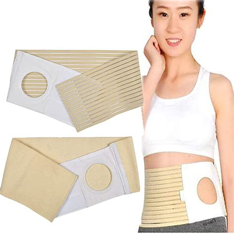 Buy 2pcs Ostomy Hernia Belt 8cm Hole Abdominal Brace Binder Ostomy