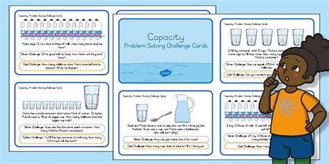 Capacity Problem Solving Challenge Cards Professor Feito