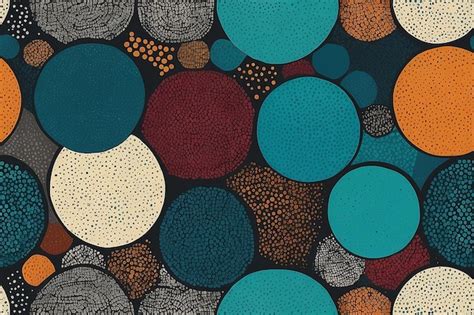 Premium Photo Trendy Seamless Pattern Stippled Circles Texture Vector Retro Colors Abstract