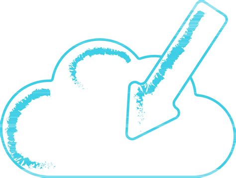 Cloud With Arrow Icon In Blue Outline Vector Art At Vecteezy