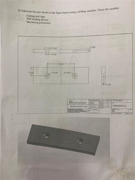 Solved Practical Exam Rubricexperiment 1 Basic Machining