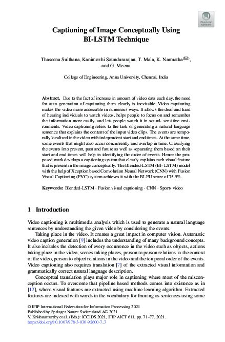 pdf captioning of image conceptually using bi lstm technique