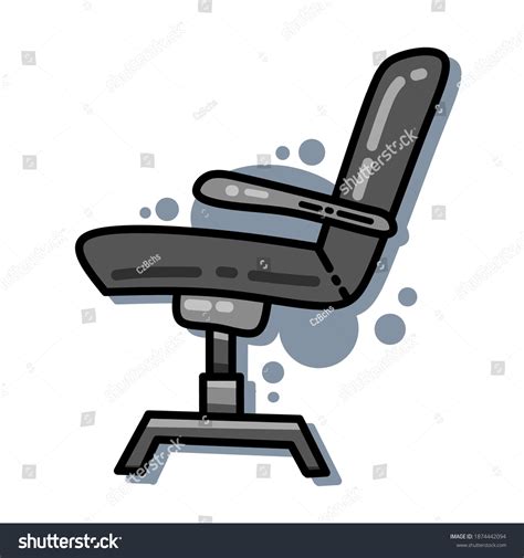 Office Chair Vector Illustration Cool Black Stock Vector Royalty Free