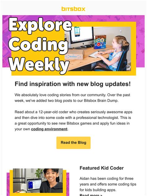 Bitsbox Explore Coding Weekly Featured Coders Milled