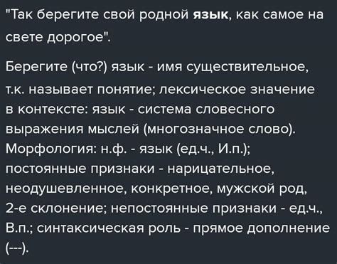 составь словесный портрет существительного язык Выпиши слова с