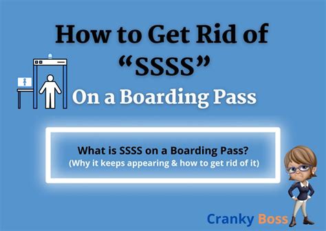 How To Get Rid Of Ssss On Boarding Pass Cranky Boss