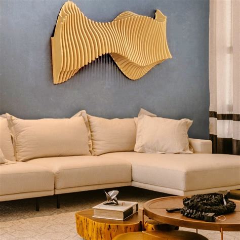 Parametric Cnc Cut Desert Sands Symphony Wavy Wooden 3d Art Craftivaart