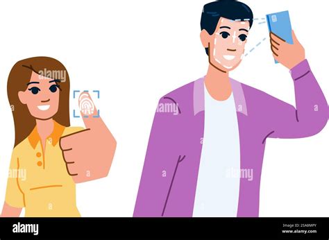 Scan Biometric Authentication Vector Identification System Verification Privacy Security