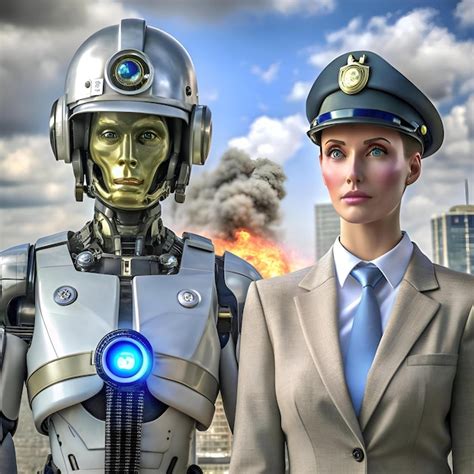 A futuristic depiction of AI working alongside a human emergency ...