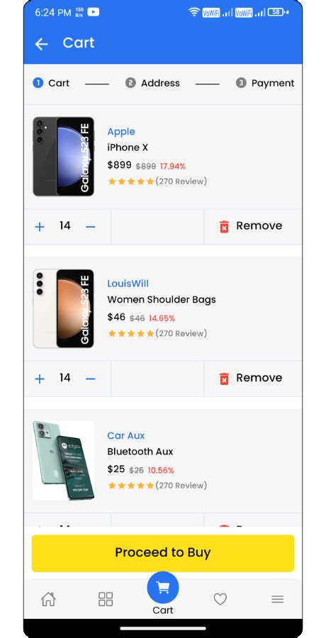 Ease Cart Grocery Electronic Ecommerce Android Ios React Native