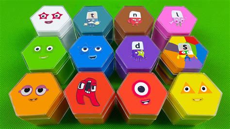 Alphablocks Looking For Numberblocks SLIME Coloring With Shape ASMR YouTube