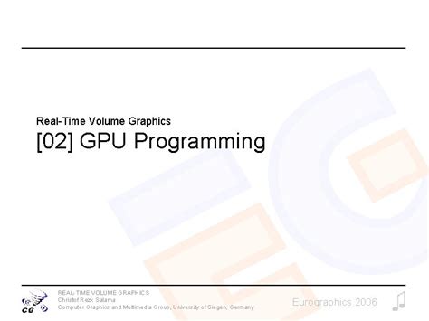 Realtime Volume Graphics 02 Gpu Programming Realtime Volume