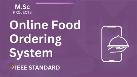 Online Food Ordering M Sc Project Report With Ieee Standard Format