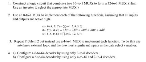 solved 1 construct a logic circuit that combines two