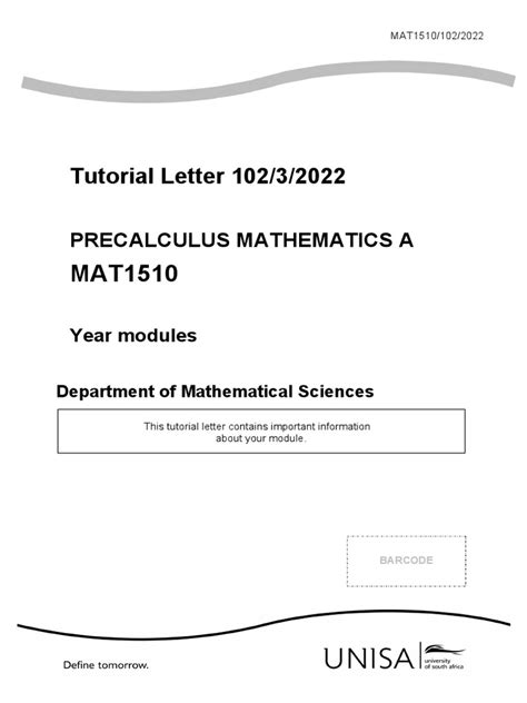 Assignment 3 Mat1510 2022 Memorandum Pdf