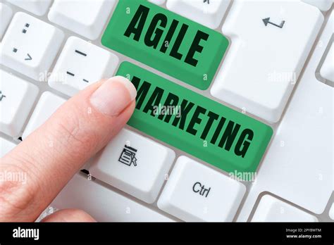 Text Sign Showing Agile Marketing Business Overview Focusing Team Efforts That Deliver Value To