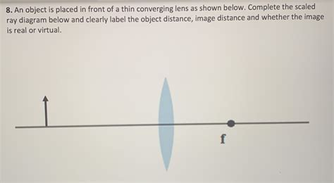 Solved 8 An Object Is Placed In Front Of A Thin Convergi