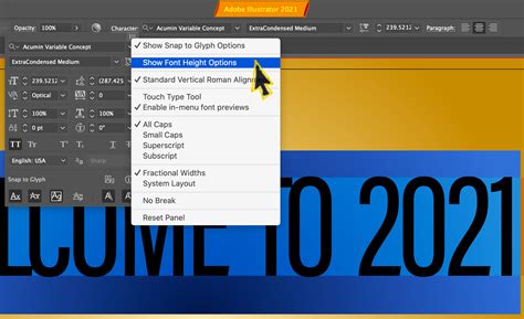 New Ways To Scale Type In Adobe Illustrator 2021 A Deke Com Article