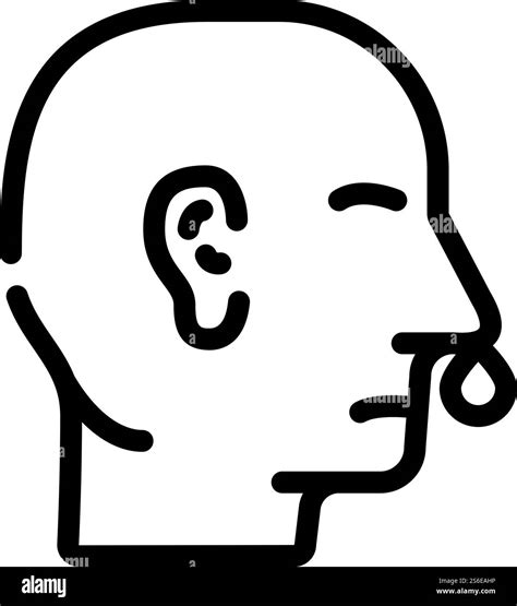 snot nose line icon vector. snot nose sign. isolated contour symbol black illustration. snot ...