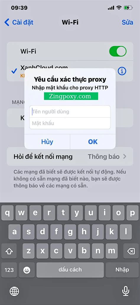Đăng Nhập Proxy trên IPhone ZingProxy