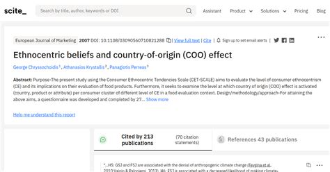 Ethnocentric Beliefs And Country‐of‐origin Coo Effect