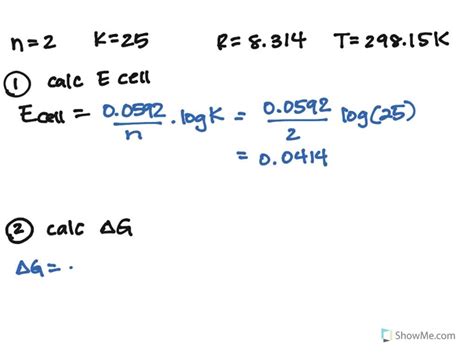 Solved Calculate The Equilibrium Constant At 25 {…