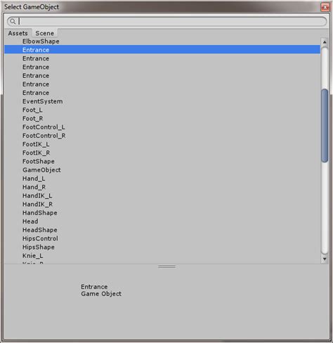 Unity Hierarchical Select GameObject Dialog Or Names With Prefixes Game Development Stack
